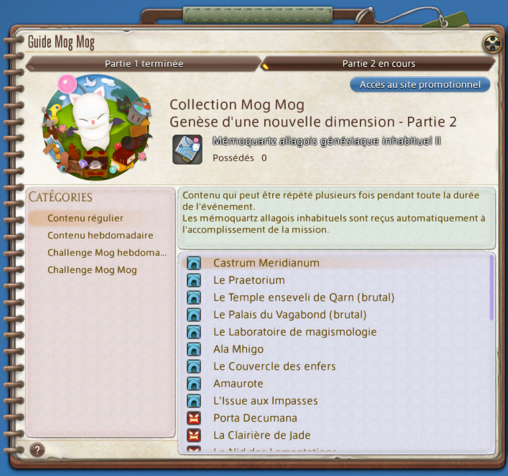 La collection Mog Mog est de retour ! - FFXIV Eorzea Times